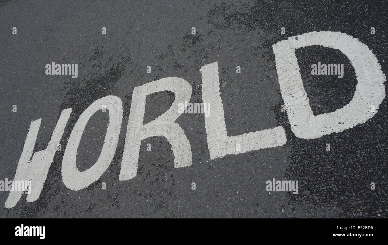 World sign hi-res stock photography and images - Alamy