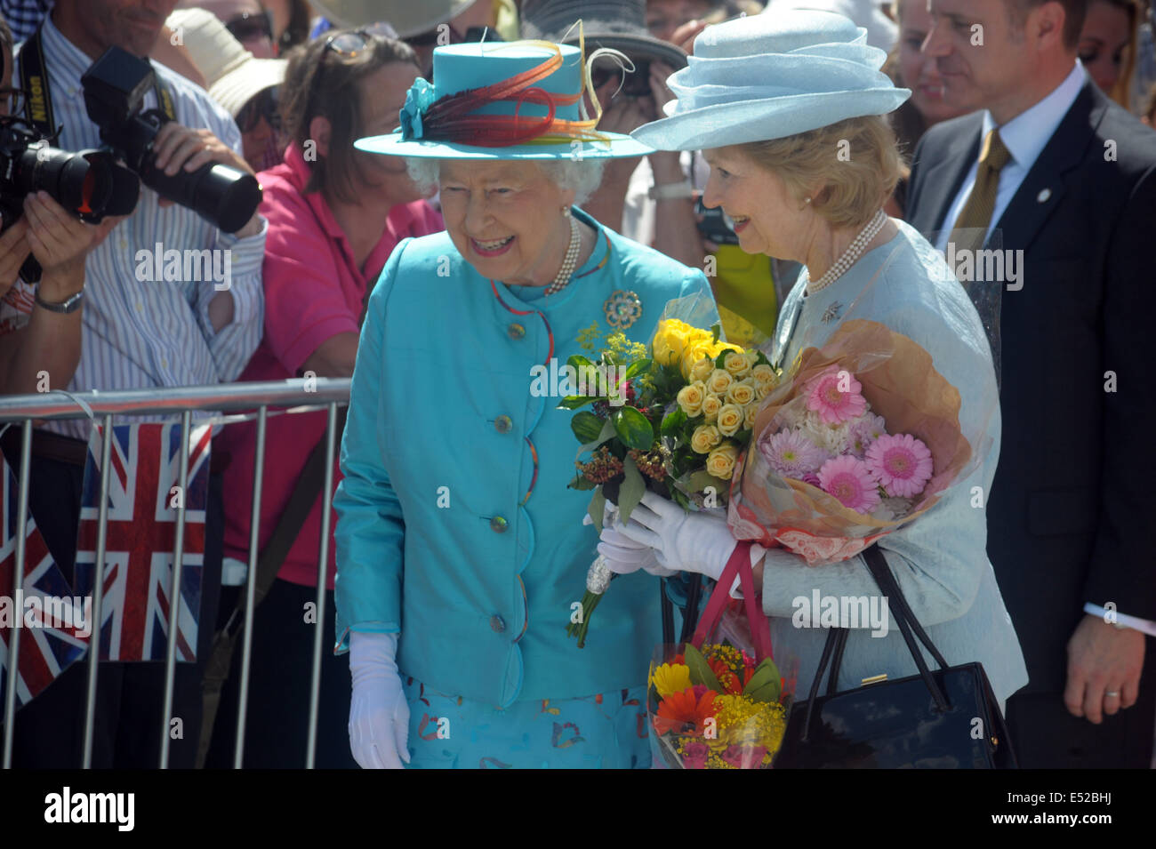 Reading, Berkshire, UK. 17th July, 2014. Queen Elizabeth II opens ...