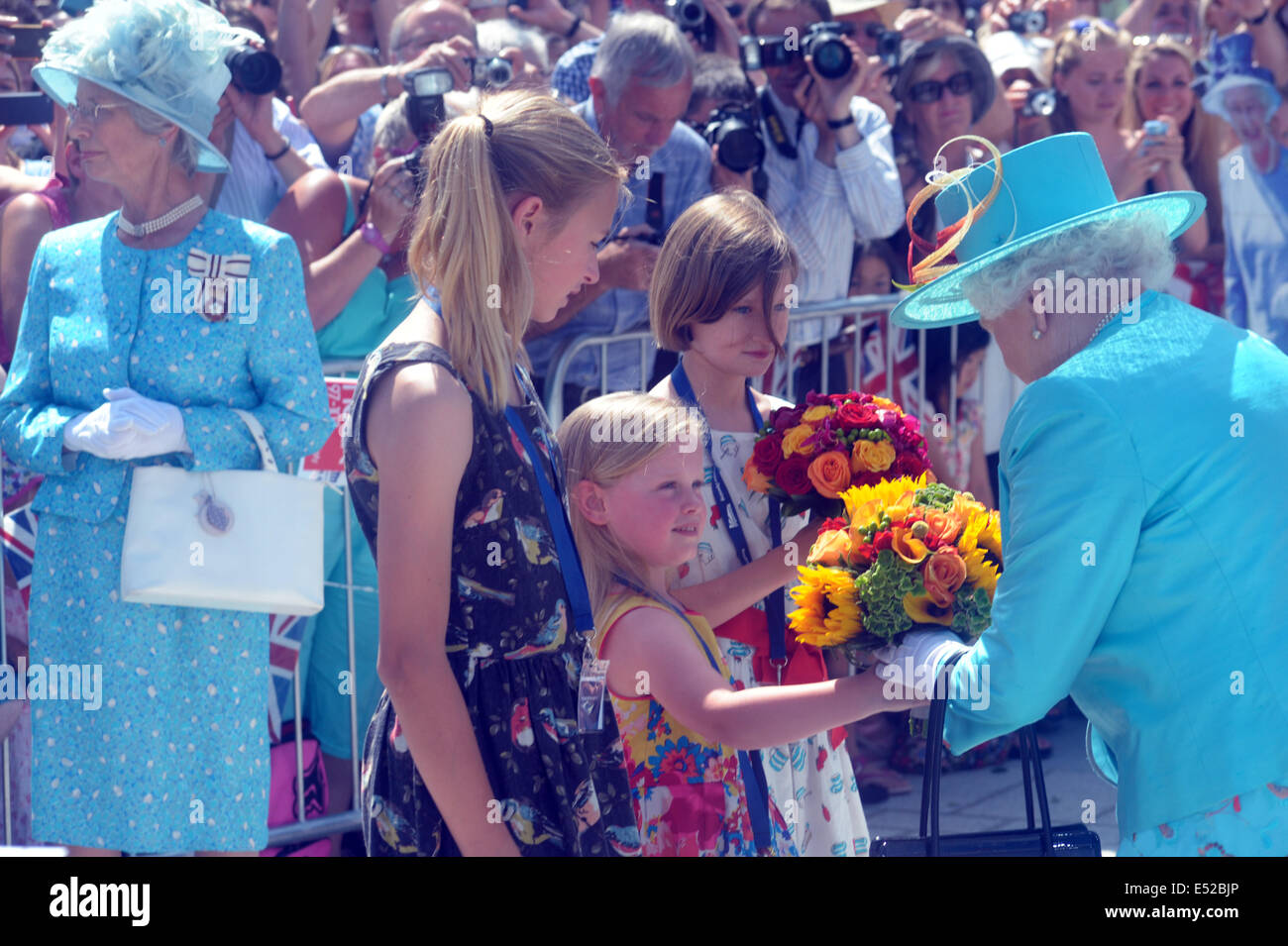 Reading, Berkshire, UK. 17th July, 2014. Queen Elizabeth II opens ...