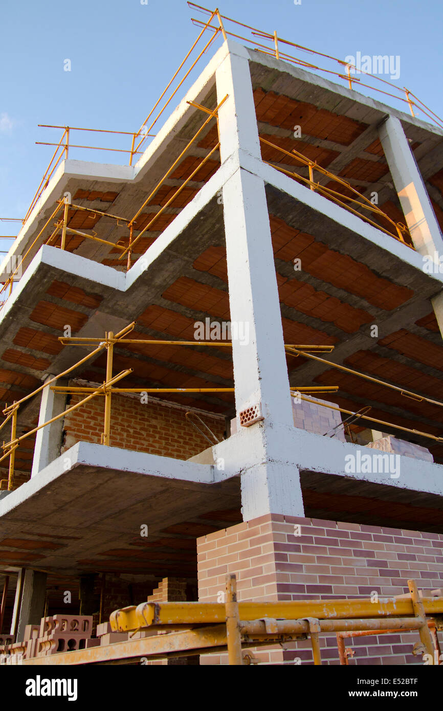 scaffolding, construction site, spanish building Stock Photo - Alamy