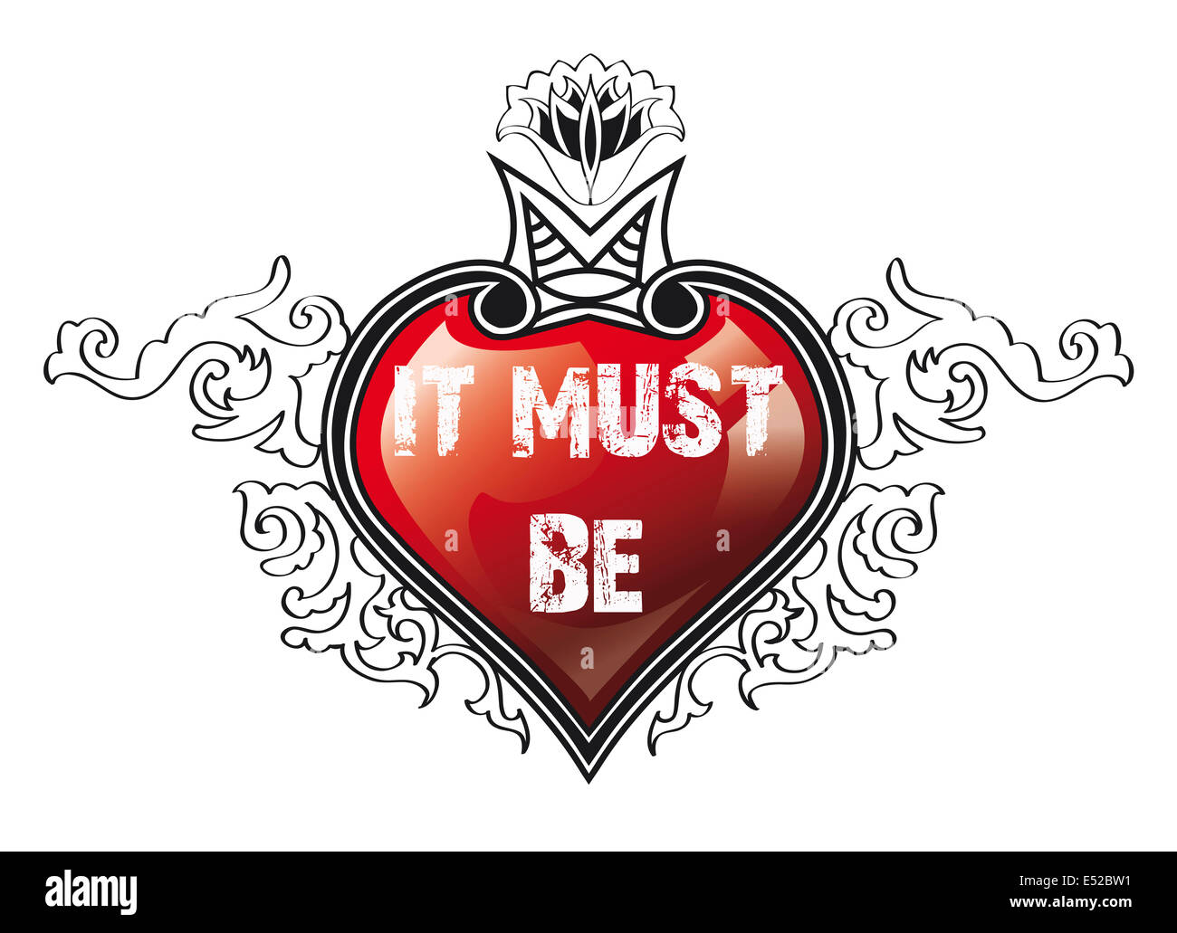 It must be heart, illustration over white background Stock Photo - Alamy