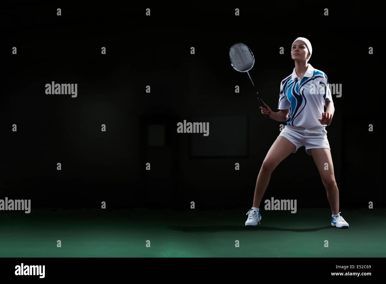 Full length holding up racket hi-res stock photography and images - Alamy