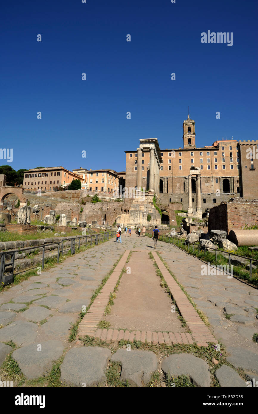 Italy, Rome, Roman Forum, Via Sacra (Sacred Street Stock Photo - Alamy