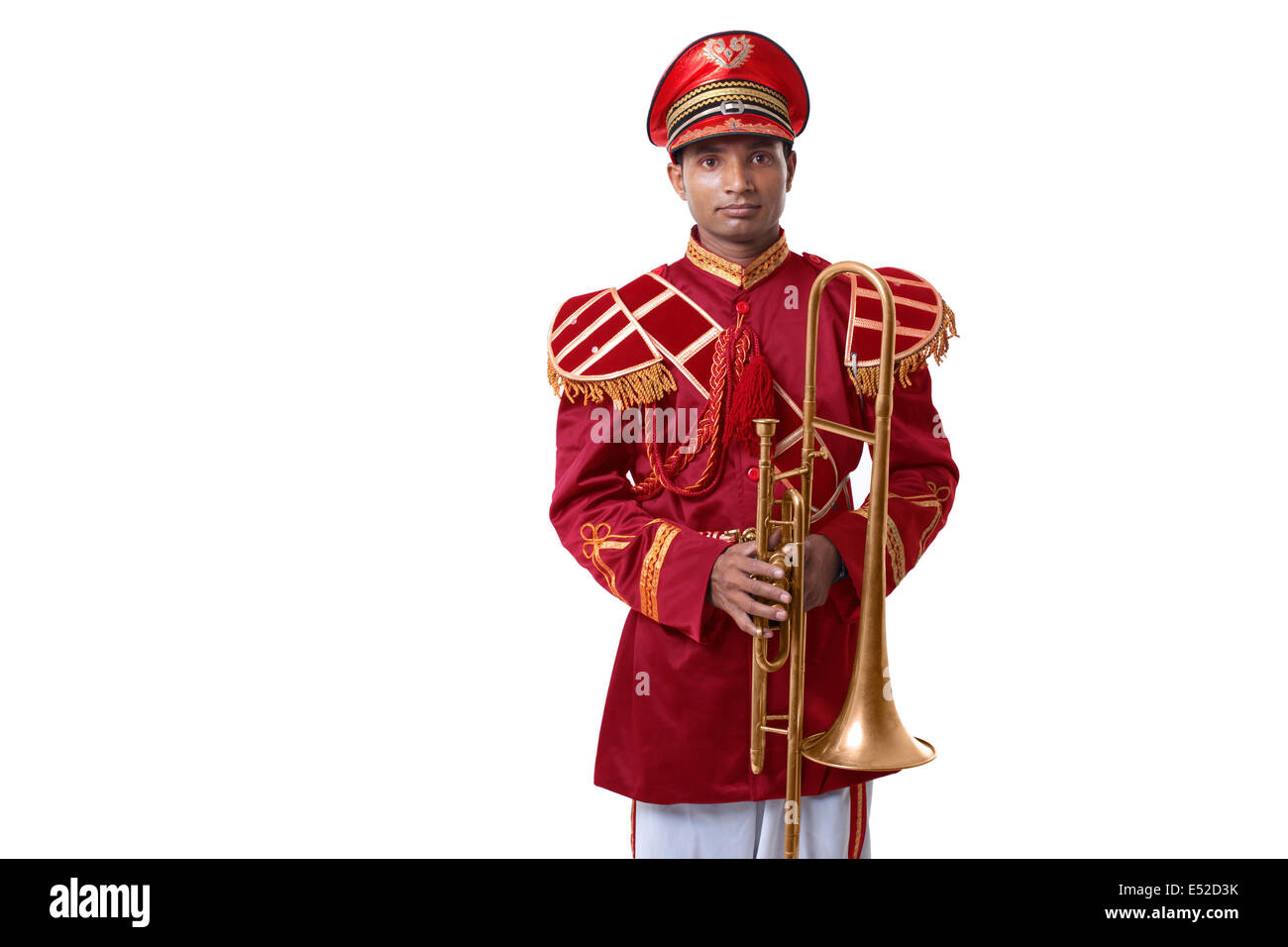 Indian bandmaster holding trumpet hi-res stock photography and images ...