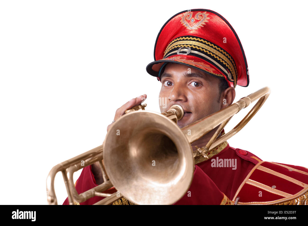 Indian bandmaster holding trumpet hi-res stock photography and images ...