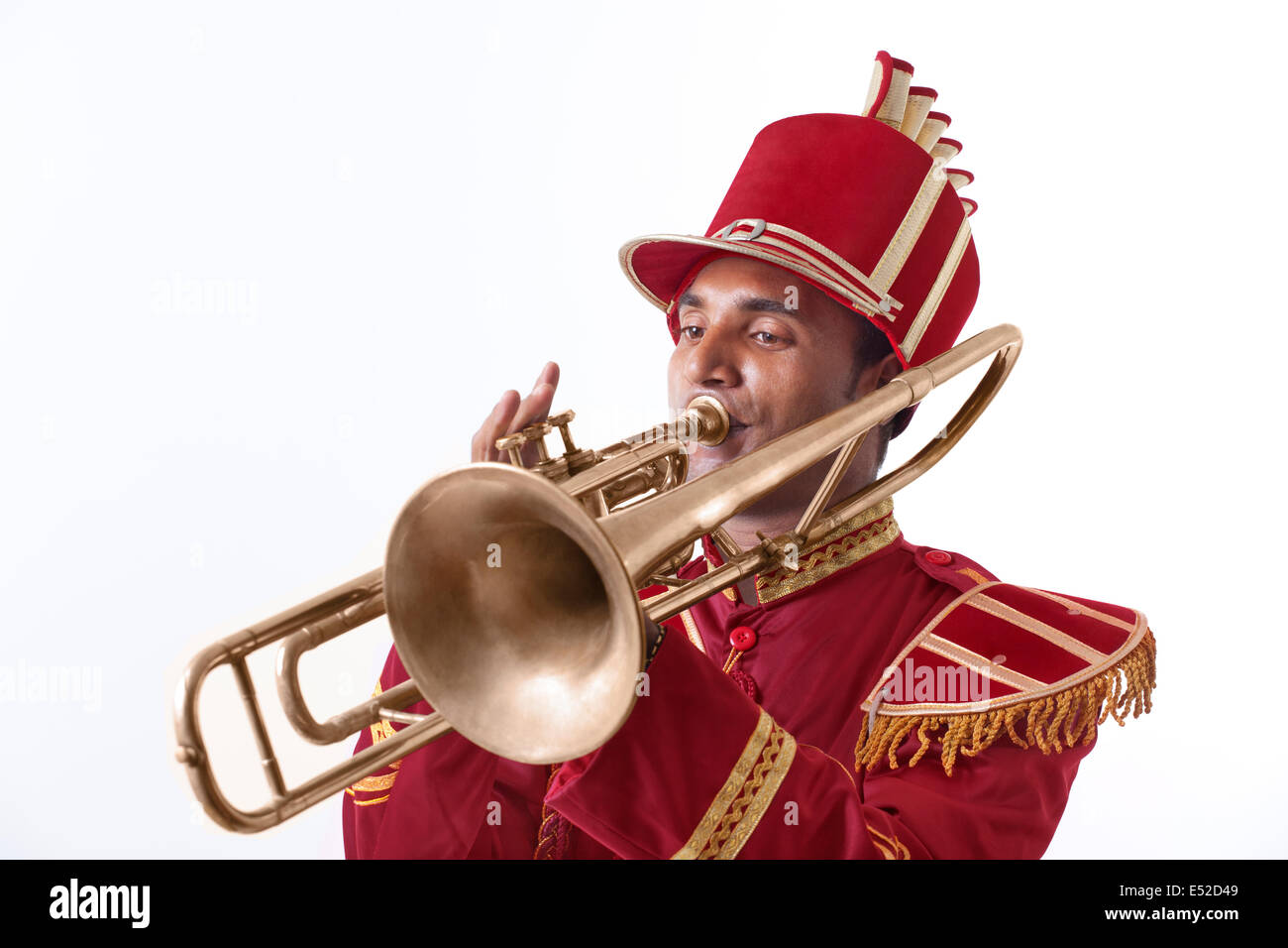 Bandmaster playing on trumpet hi-res stock photography and images - Alamy