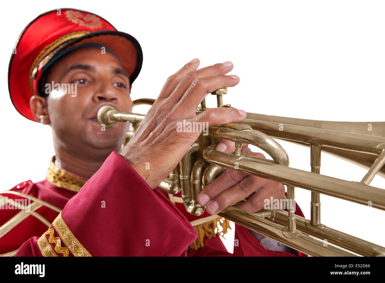 Indian bandmaster holding trumpet hi-res stock photography and images ...