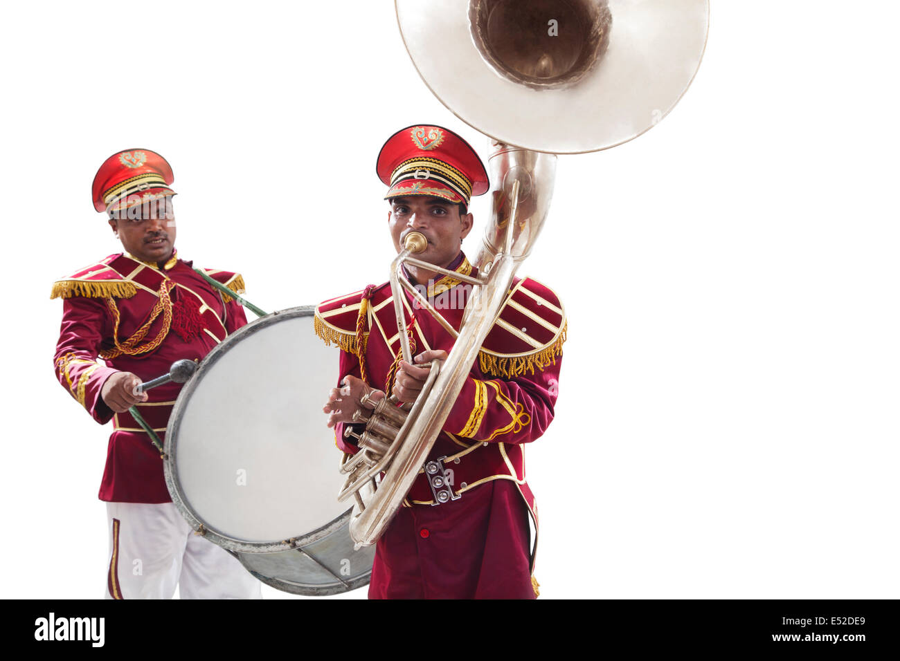 Portrait of bandwalas with instruments Stock Photo - Alamy