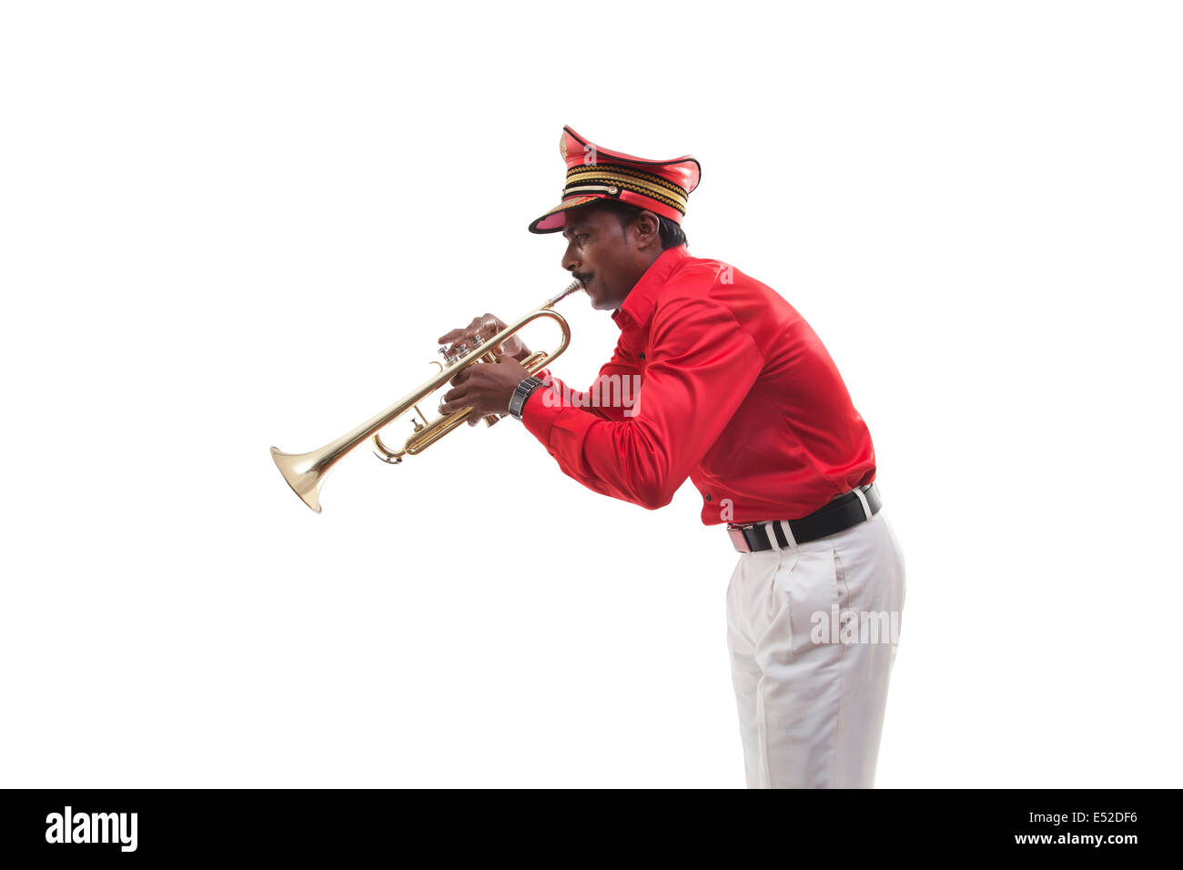 Bandmaster playing on a trumpet Stock Photo - Alamy
