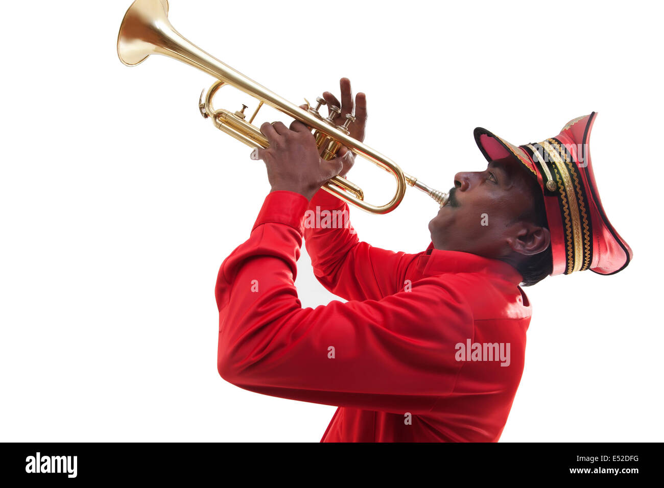 Bandmaster playing on trumpet hi-res stock photography and images - Alamy