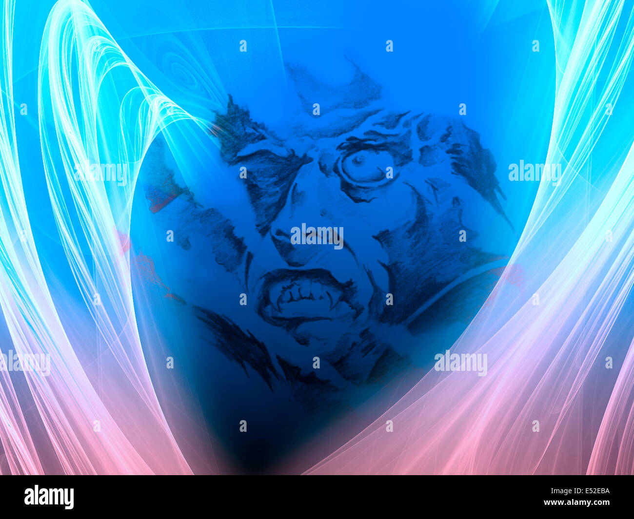 Paint of a Vampire. Nice colors over background Stock Photo - Alamy