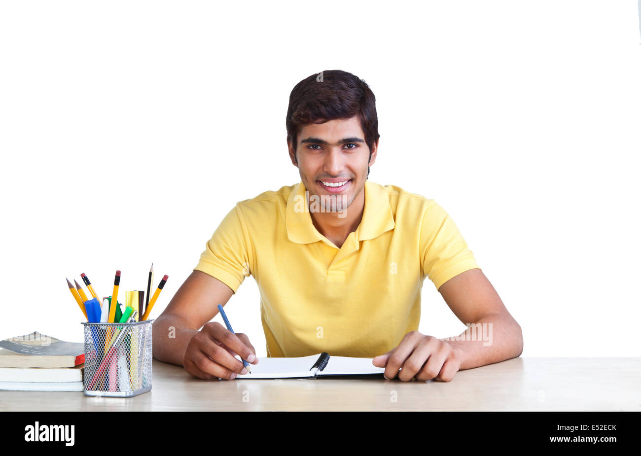 Portrait of a young man studying Stock Photo - Alamy