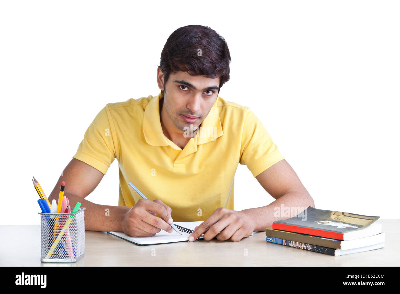 Portrait of a young man studying Stock Photo - Alamy