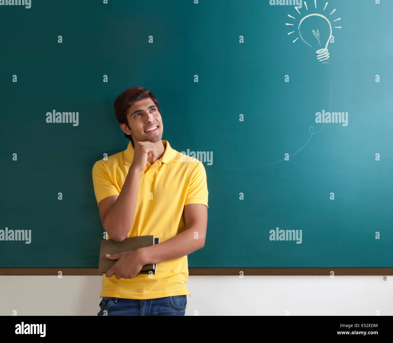 College student getting an idea Stock Photo - Alamy