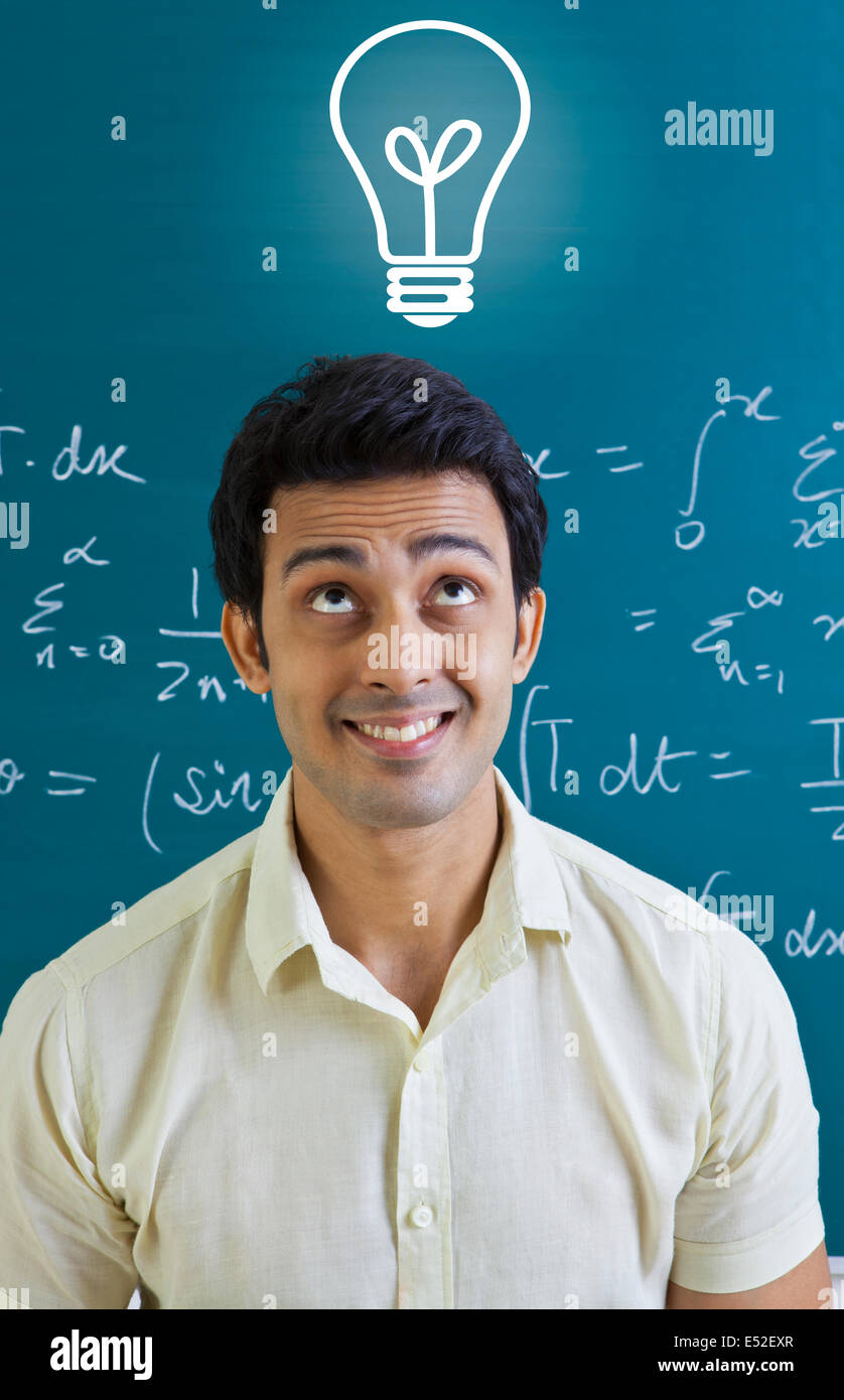 College student getting an idea Stock Photo - Alamy