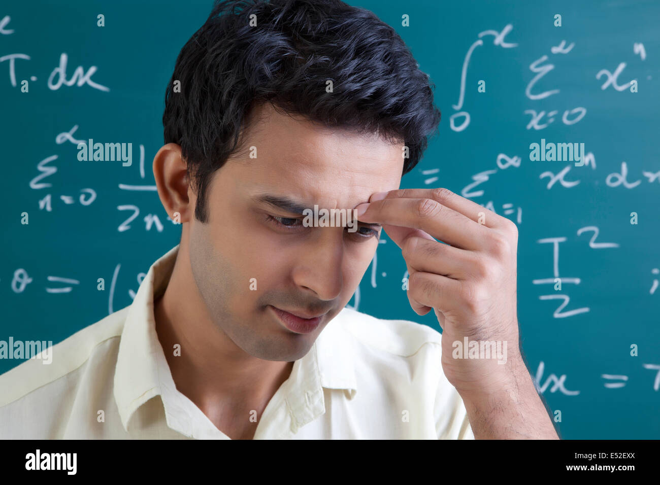 College student in deep thought Stock Photo - Alamy