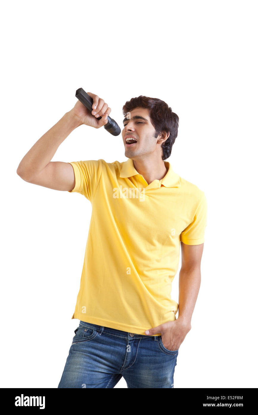 Hand holding microphone mouth singing hi-res stock photography and ...