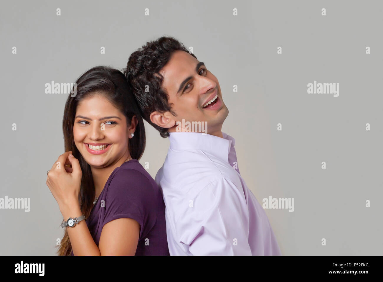 Standing back view couple hi-res stock photography and images - Alamy