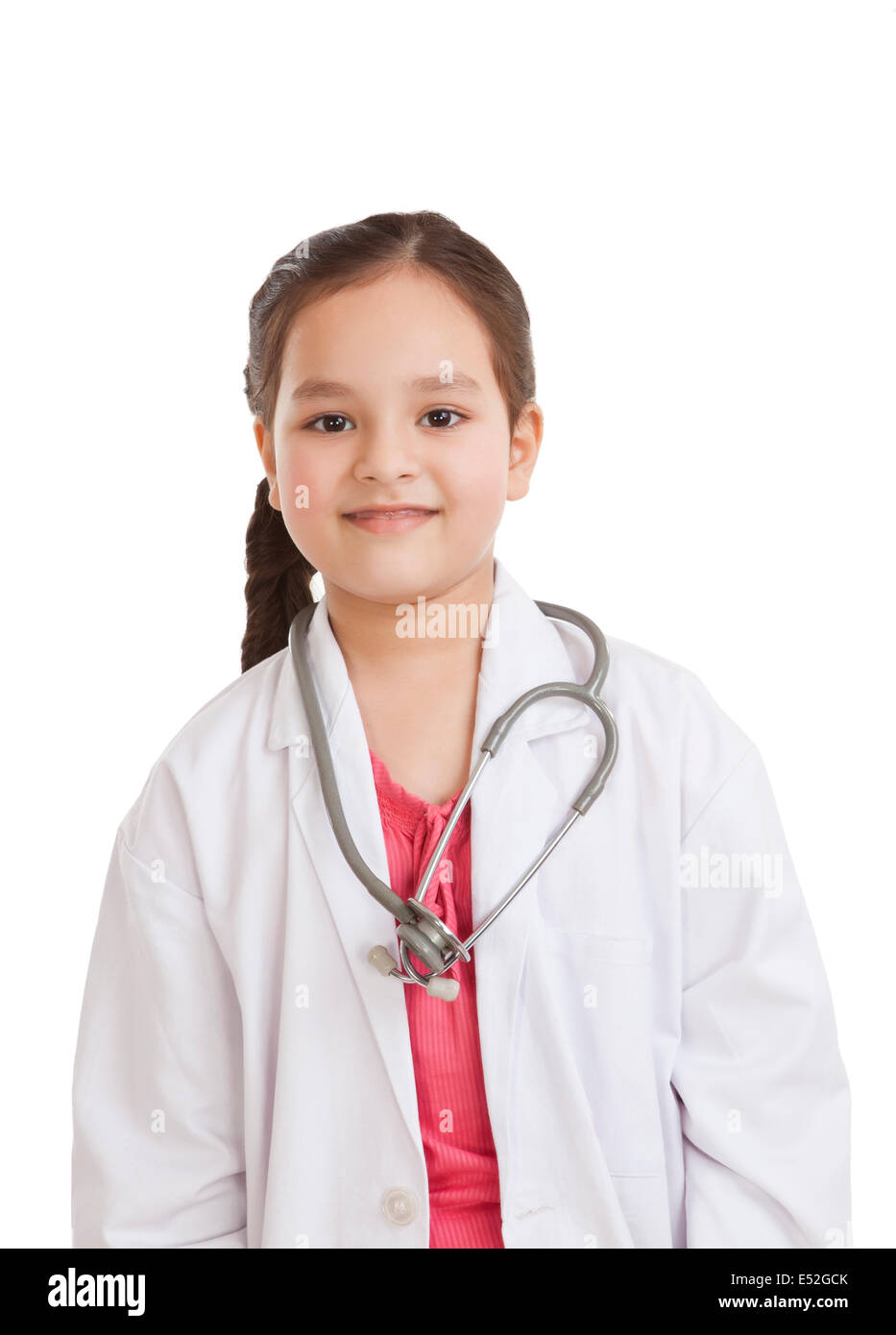 Portrait of little girl dressed as a doctor Stock Photo - Alamy