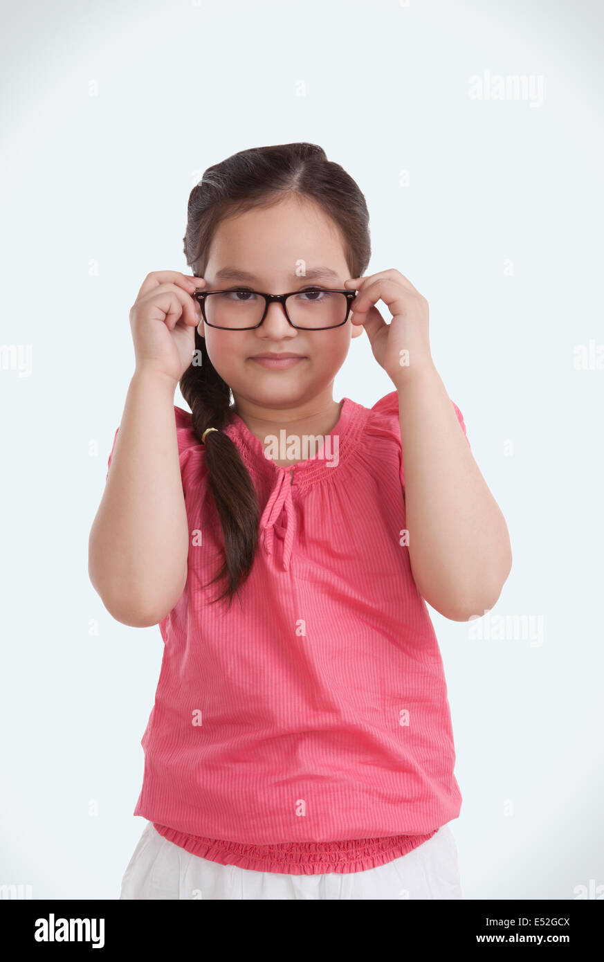 Little girl with spectacles Stock Photo - Alamy