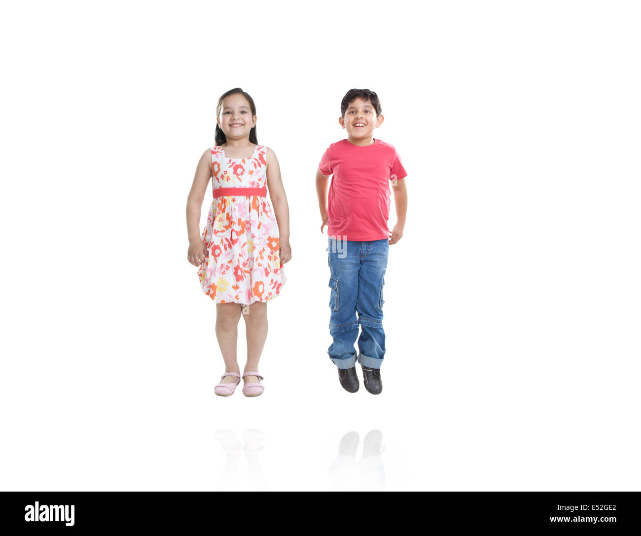 Indian kids jumping hi-res stock photography and images - Alamy