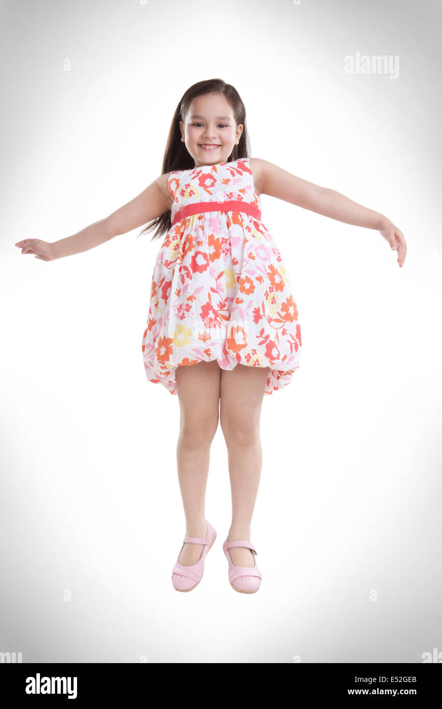 Indian girl jumping hi-res stock photography and images - Alamy