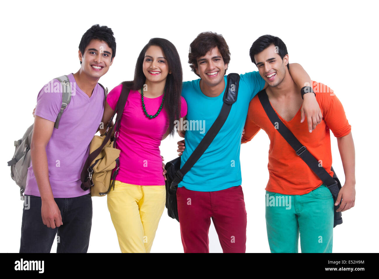 Portrait three friends standing together hi-res stock photography and ...