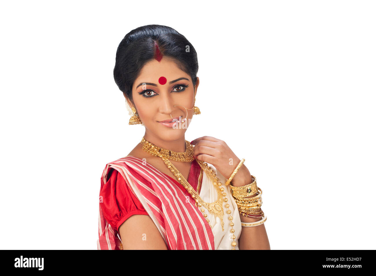 Portrait of Bengali woman smiling Stock Photo - Alamy