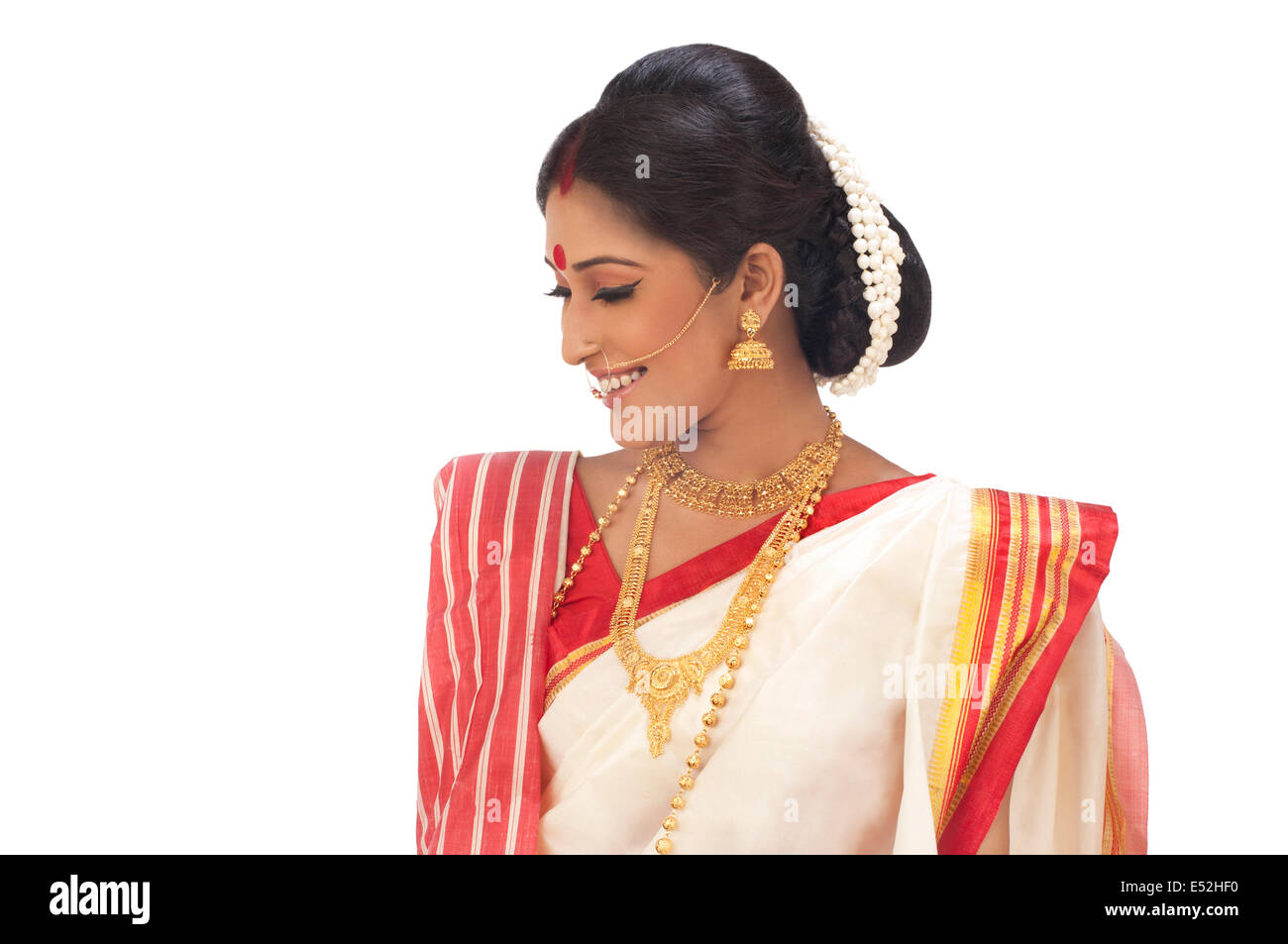 Bengali woman smiling Stock Photo - Alamy