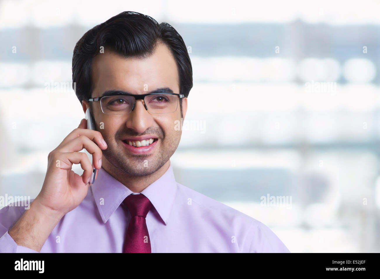 Businessman answering hi-res stock photography and images - Alamy