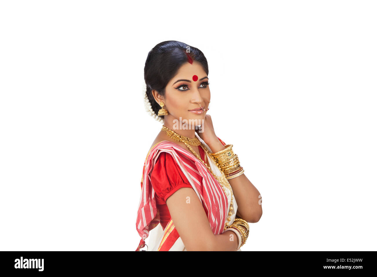 Bengali woman smiling Stock Photo - Alamy