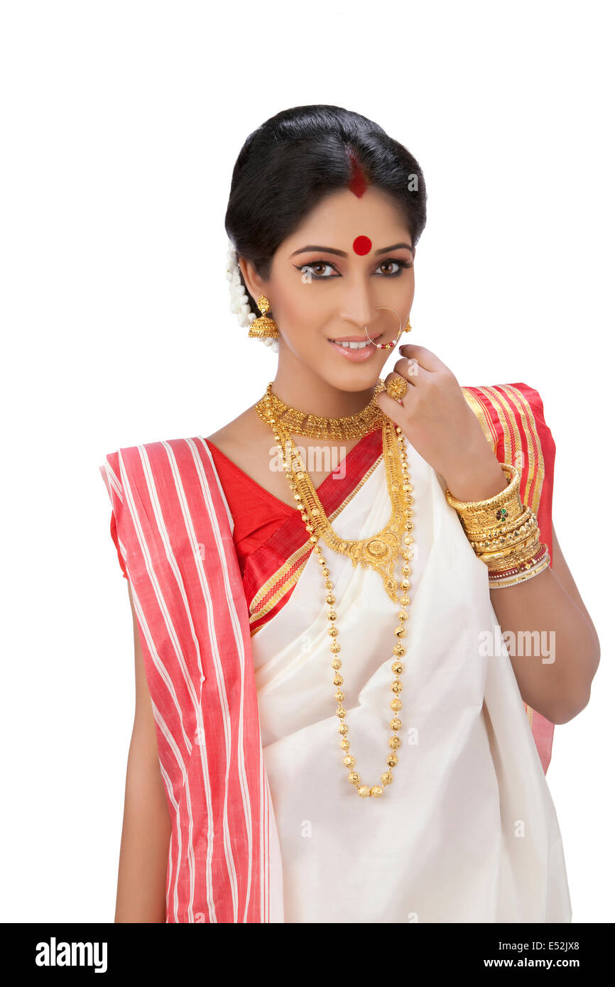 Portrait of a Bengali woman smiling Stock Photo - Alamy