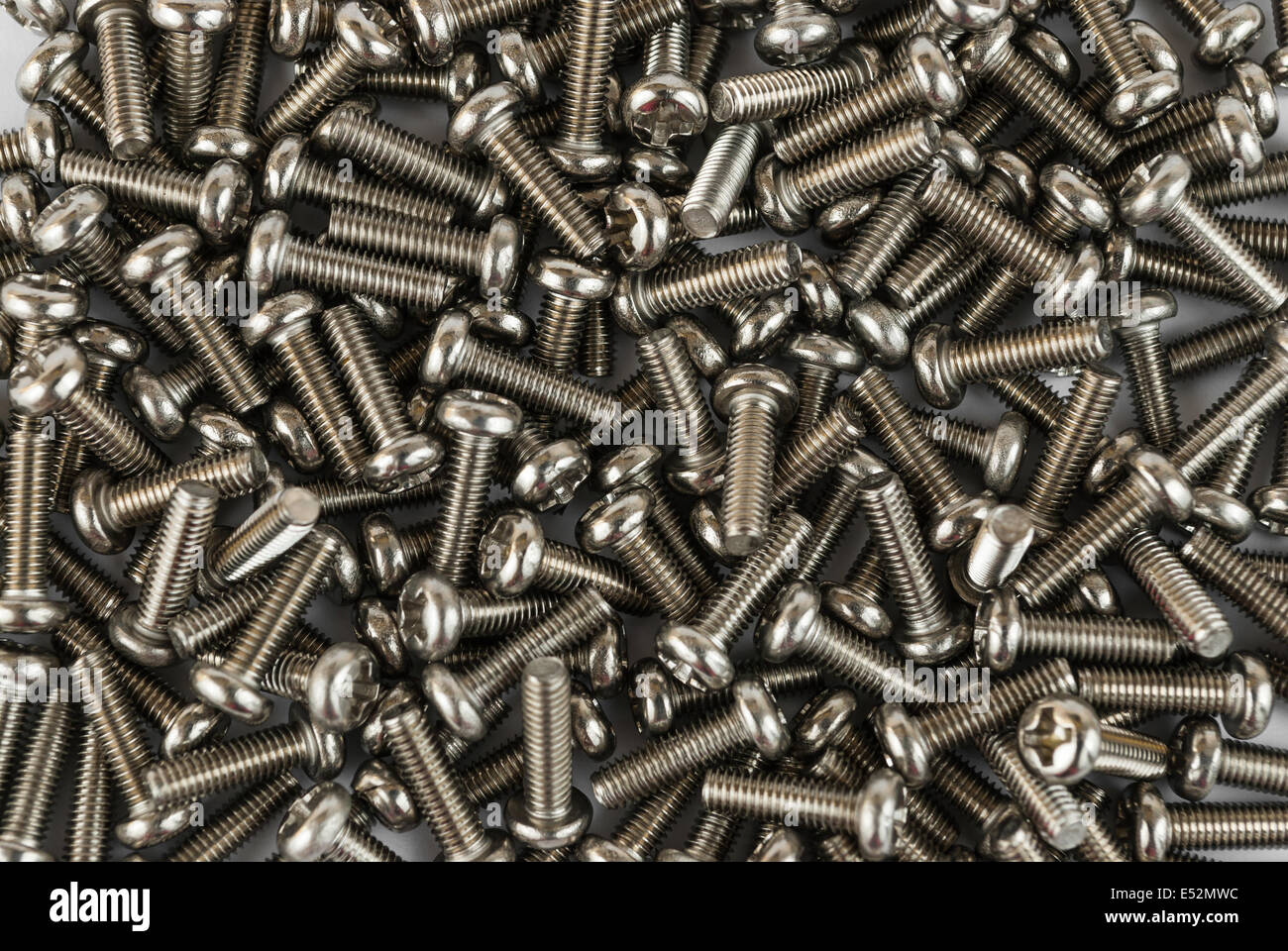 Stainless Steel Screws Background/ Texture Stock Photo - Alamy