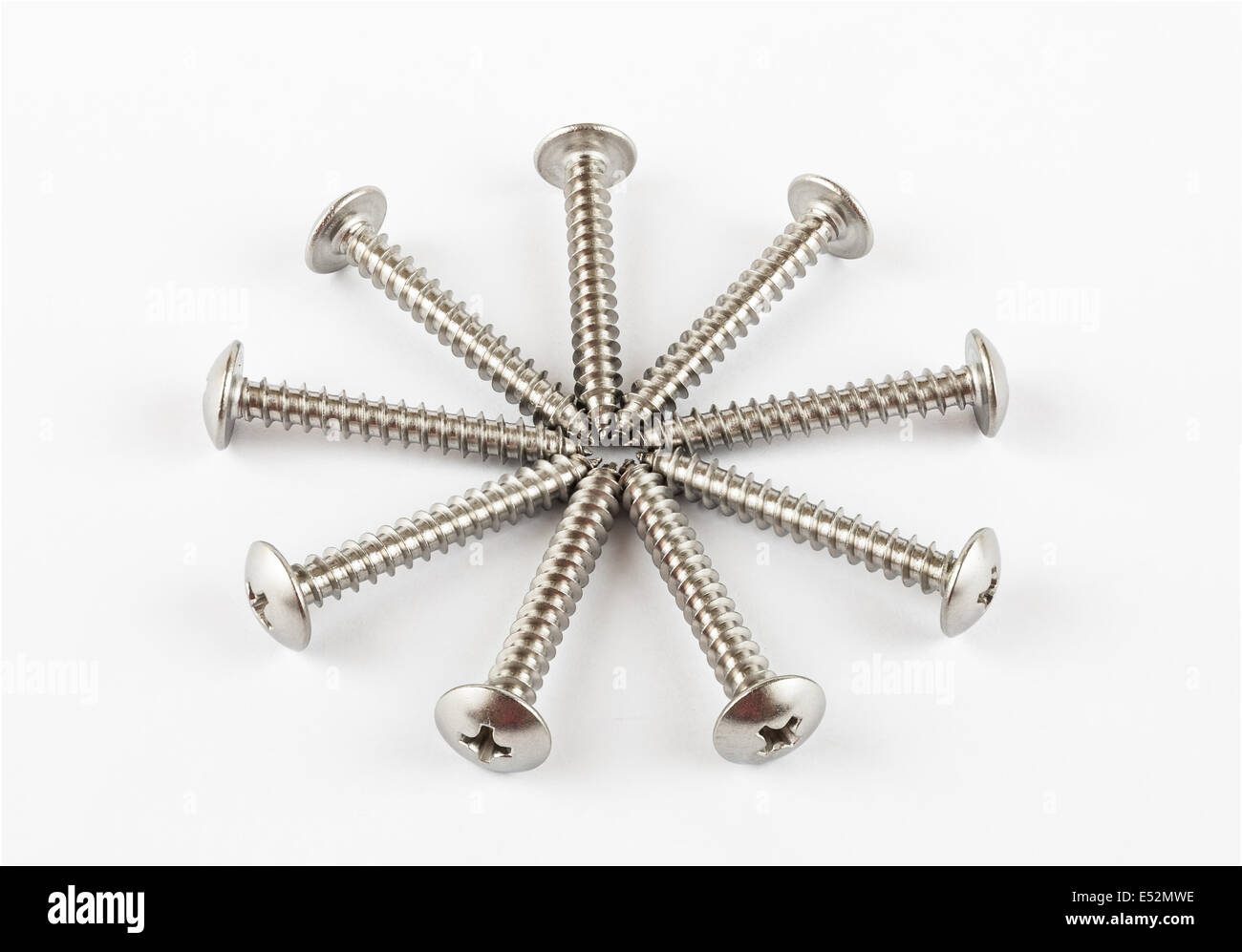 Round Pile of Stainless Steel Screws Stock Photo - Alamy