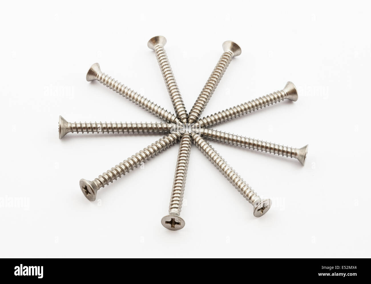 Round Pile of Stainless Steel Screws Stock Photo - Alamy