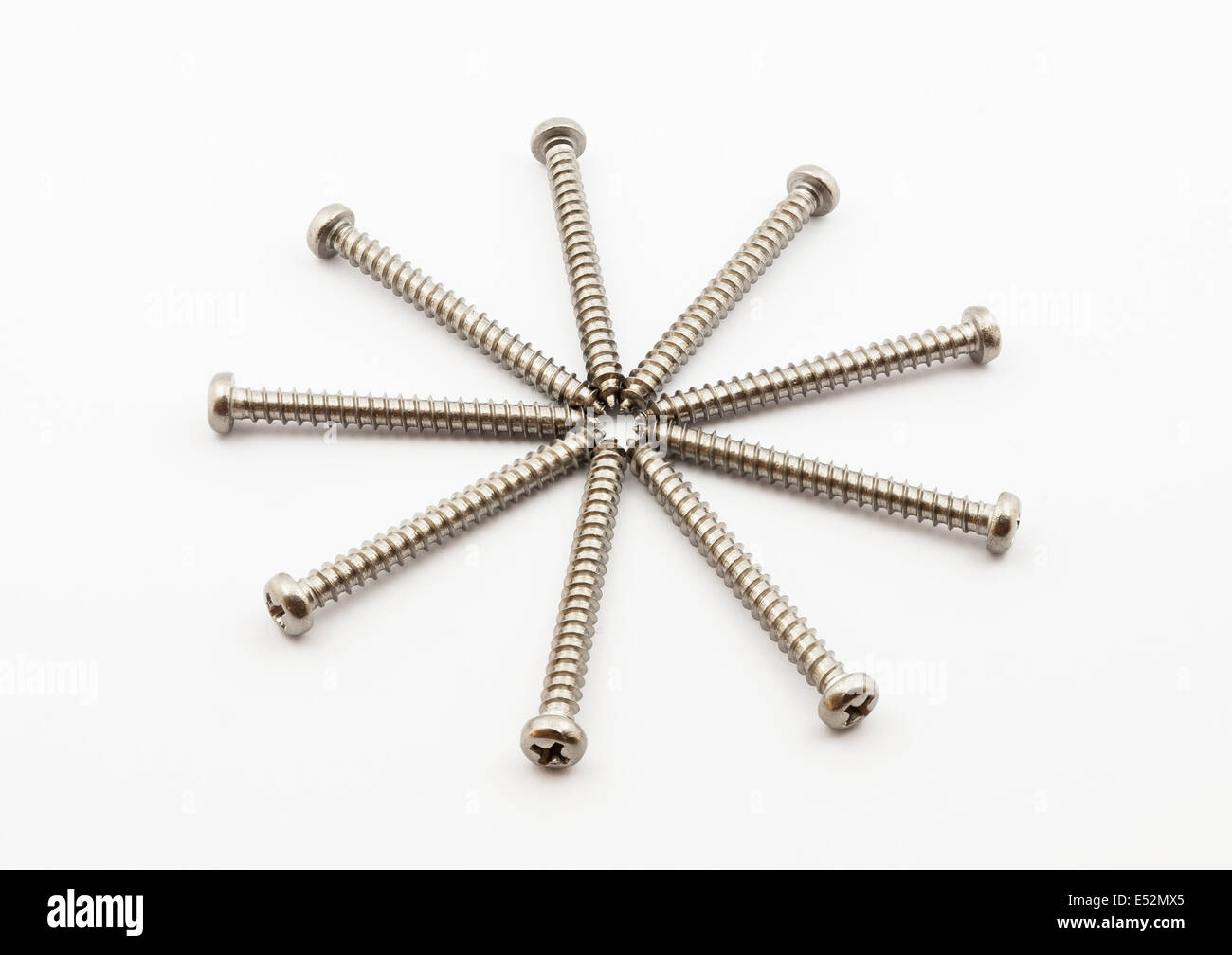 Round Pile of Stainless Steel Screws Stock Photo - Alamy