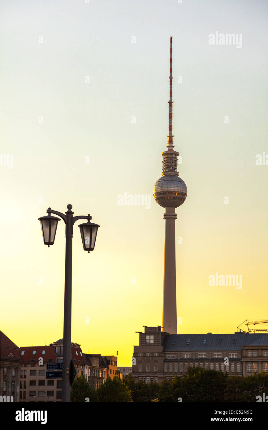 Setting sun in Berlin,Germany Stock Photo - Alamy