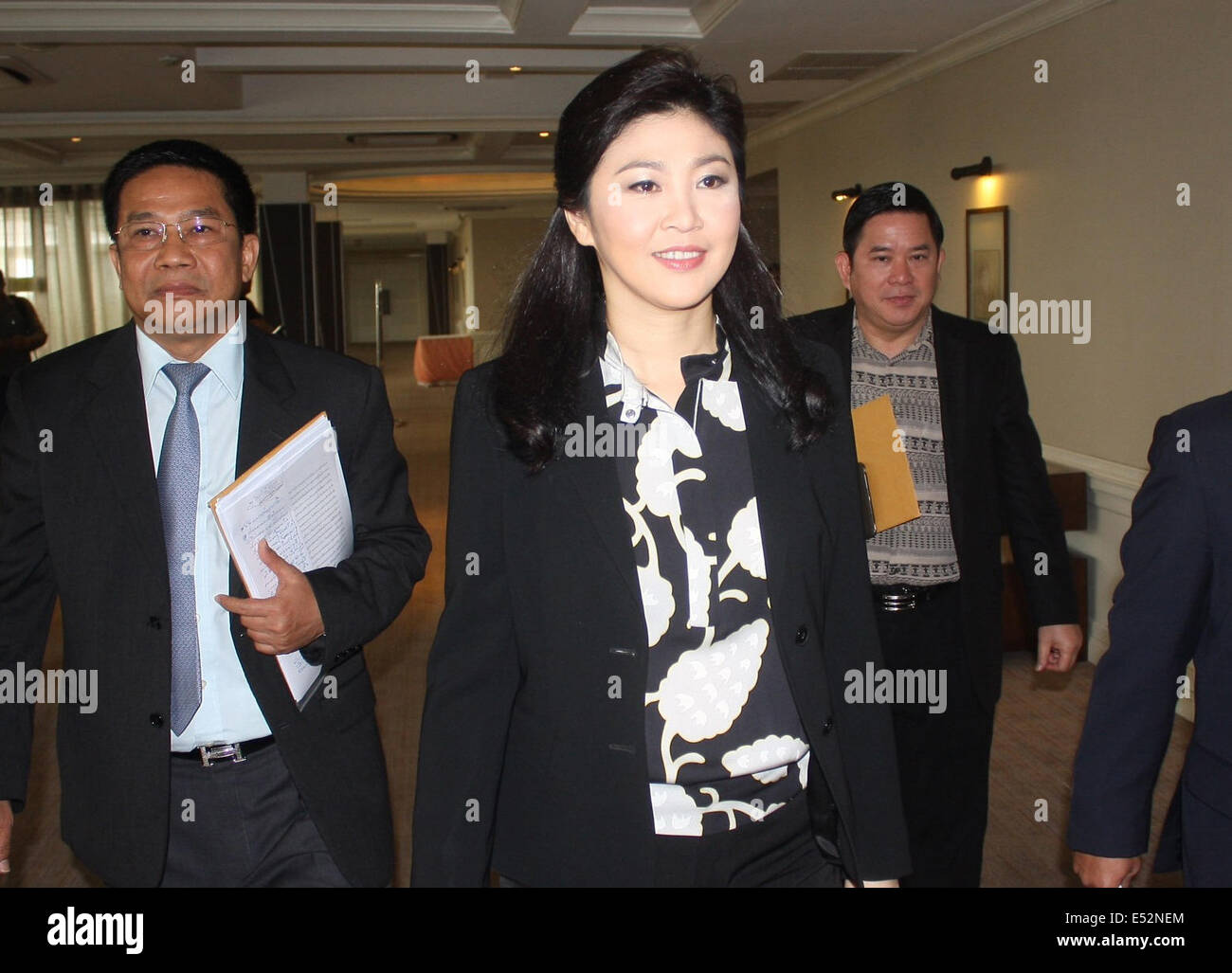 Bangkok, Thailand. 18th July, 2014. Former Thai premier Yingluck ...