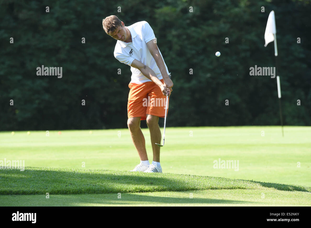Munich, Germany. 18th July, 2014. German soccer player Thomas Mueller ...