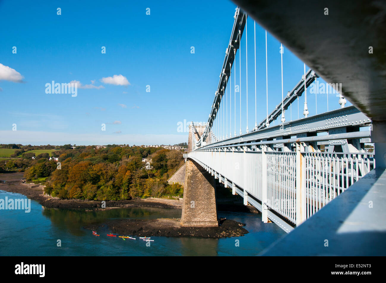 The Menai Suspension Bridge, Anglesey Wales UK Stock Photo - Alamy