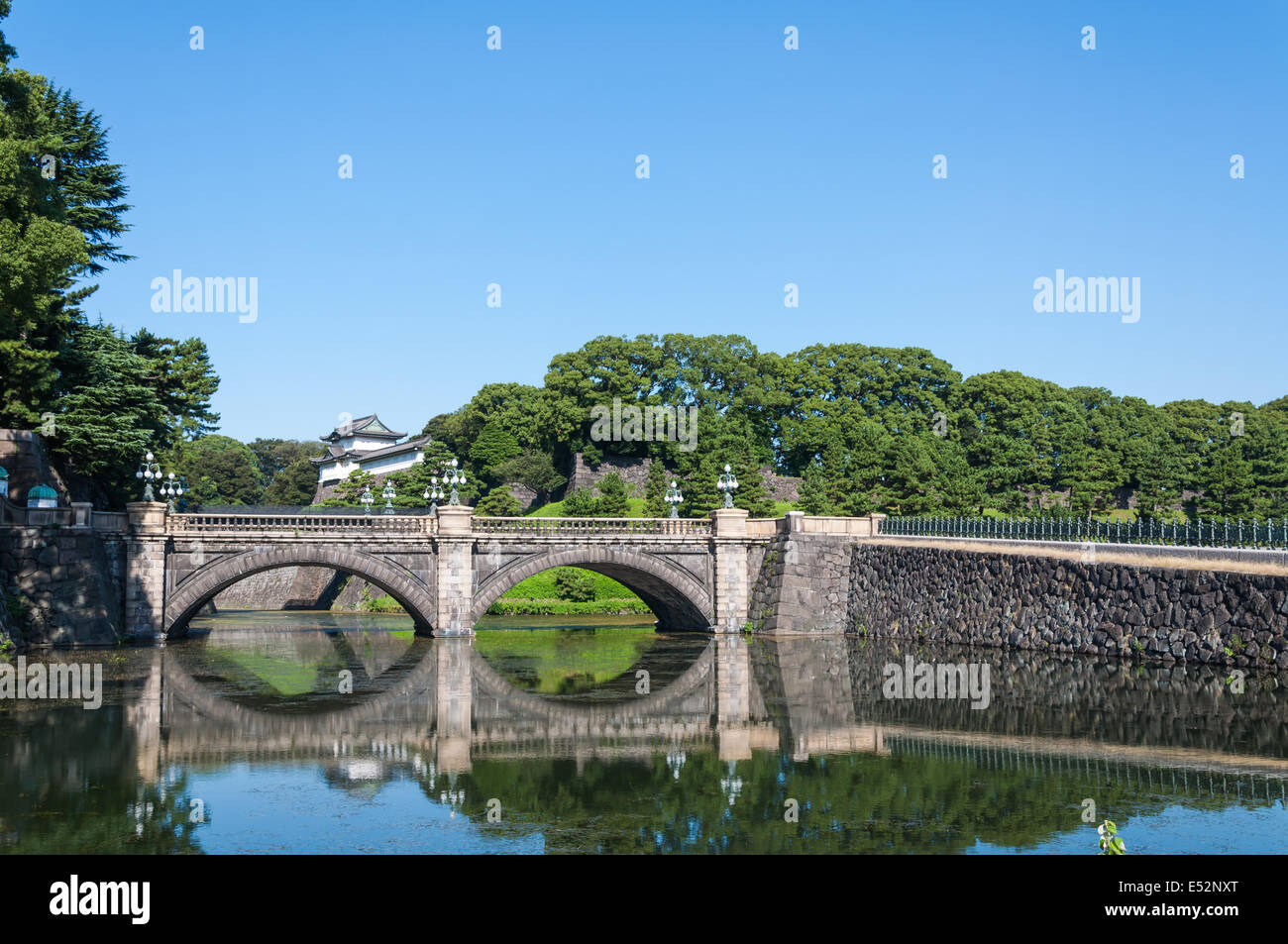 The Imperial Palace and Nijubashi Bridge in Tokyo, Japan Stock Photo ...