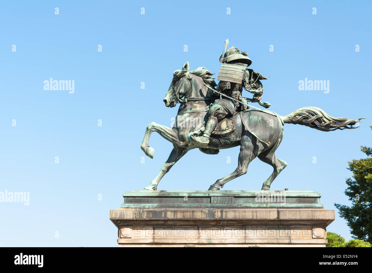 The statue of Kusunoki Masashige, a famed Japanese samurai, near the ...