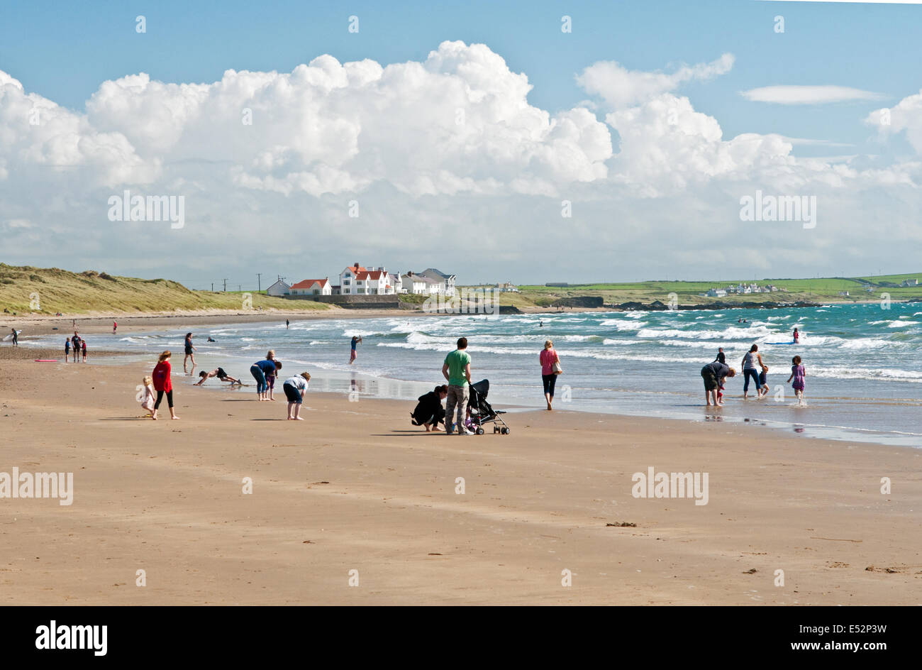 Rhosneigr Beach on Anglesey, North Wales on a sunny summer day in Stock ...