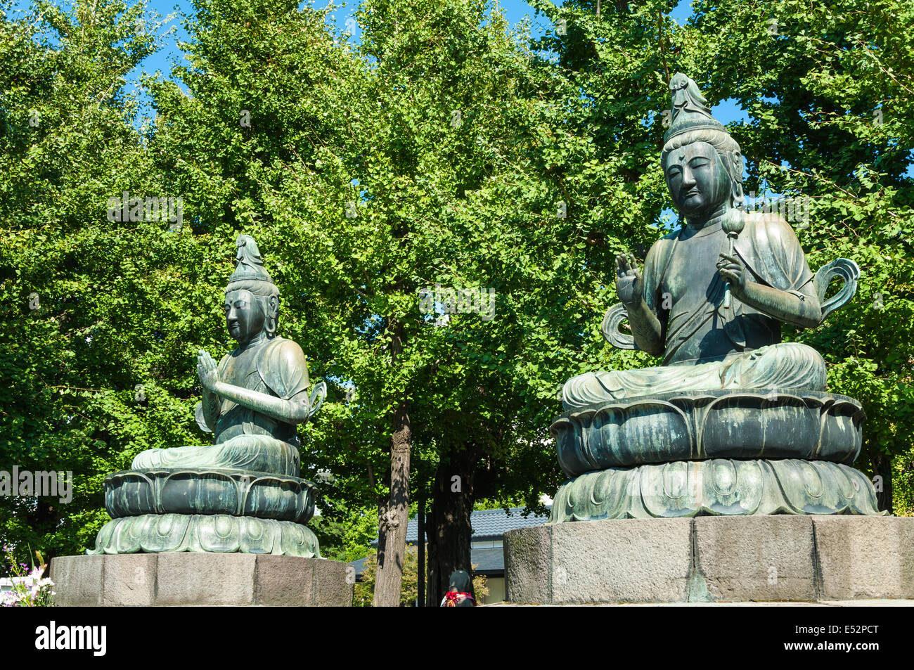 Statue of a seated Buddha at Sensoji Temple in Tokyo, Japan Stock Photo ...