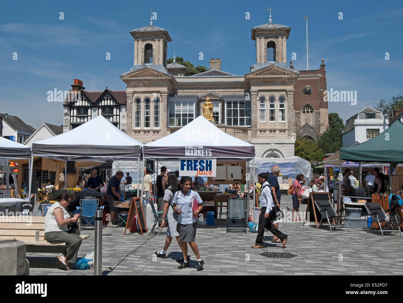 market square, kingston upon thames, surrey, england Stock Photo - Alamy