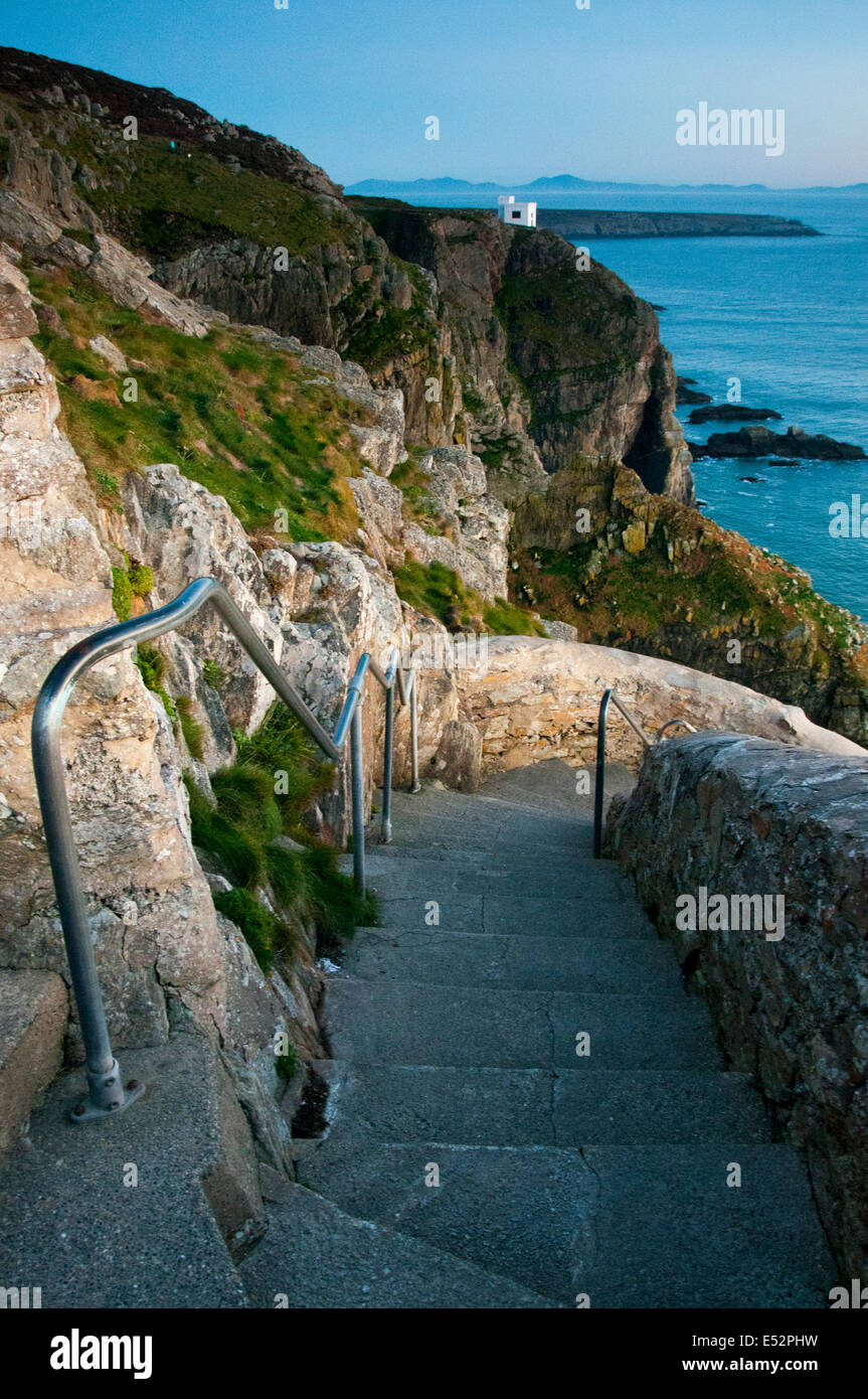 Sunset at South Stack, Angelsey Wales UK Stock Photo - Alamy