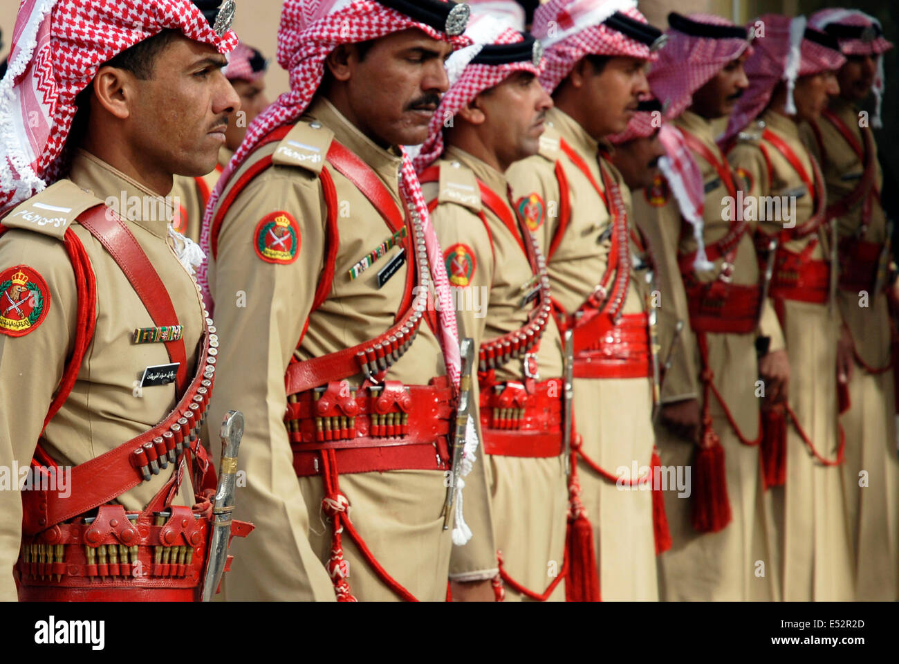 Desert guard police bedouin men moustache uniform hi-res stock ...