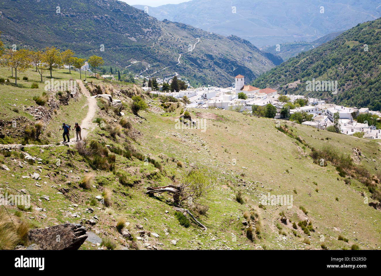 Walkers near the village of capileira hi-res stock photography and ...