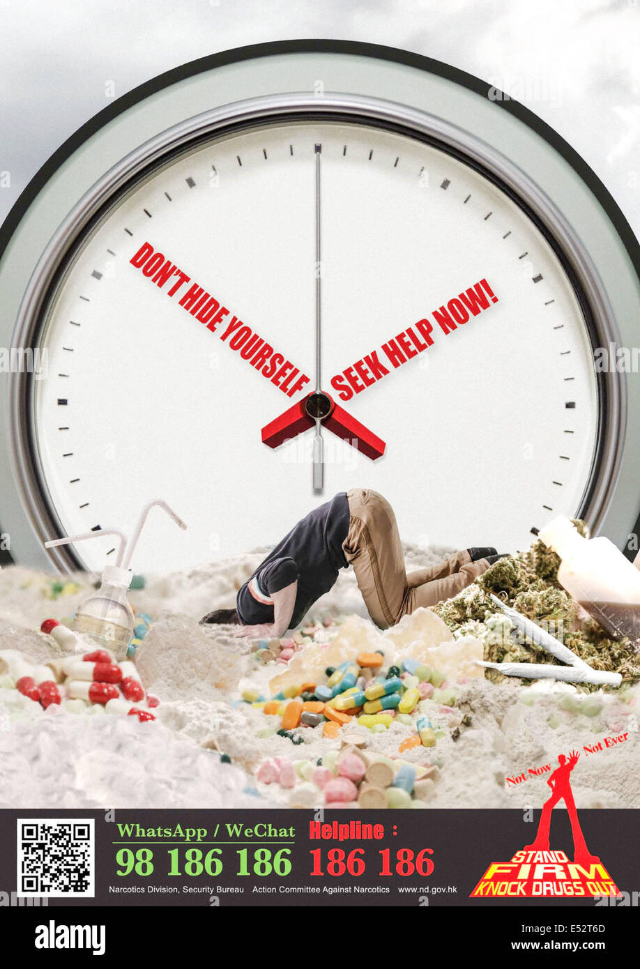 Anti drugs public awareness campaign poster hi-res stock photography ...