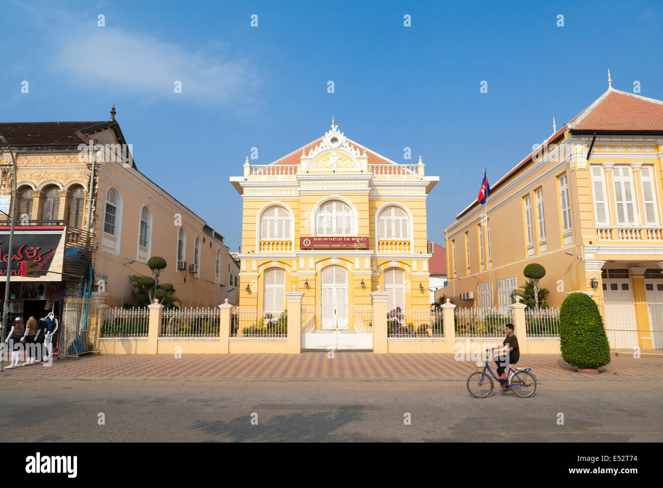 National Bank of Cambodia branch in an old colonial building ...